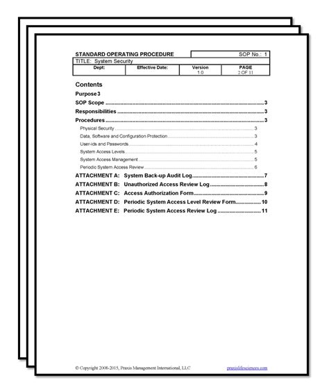 system security sop