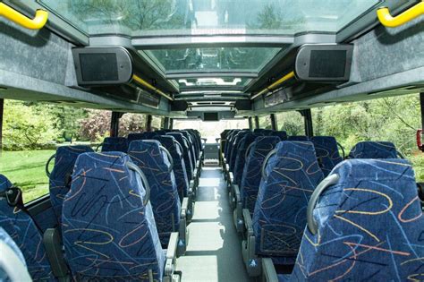 Inside Double Decker Charter Bus