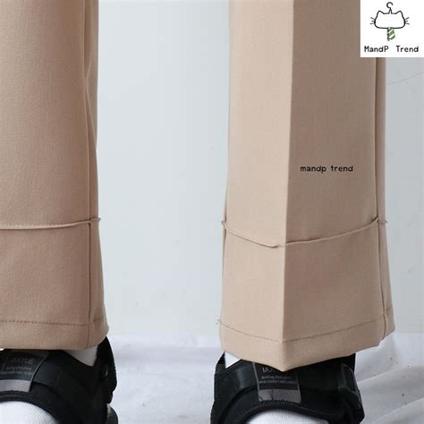 กางเกงผู้ชายขากว้างขายาวเอวสม็อคกึ่งยืดสไตล์เกาหลี 2 สี2351 Mandptrend Thaipick