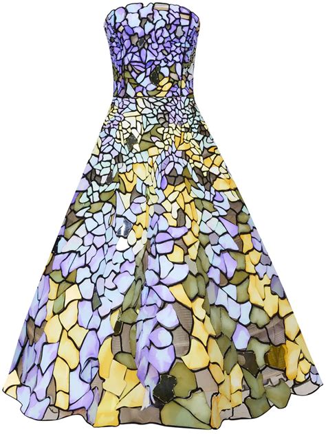 Oscar De La Renta Art Nouveau Stain Glass Gown Purple Farfetch