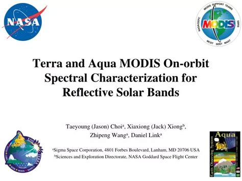 Ppt Terra And Aqua Modis On Orbit Spectral Characterization For