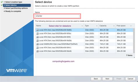 How To Install VCenter Server Appliance On ESXi Host ComputingForGeeks
