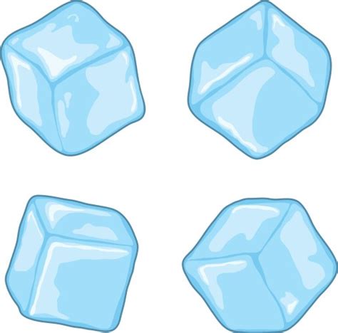 Single Ice Cube Isolated On A White Background Vector Image