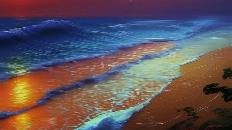 Ocean Waves Background Free For PPT Or Google Slides