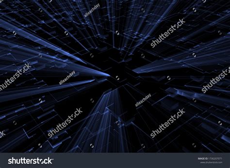 Digital Illustrations Futuristic Tech Grid Line Stock Illustration Shutterstock