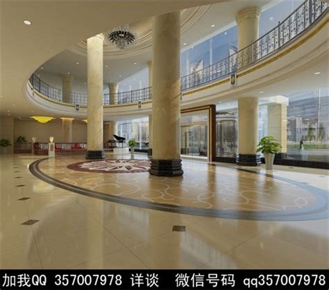 办公楼大厅设计案例效果图 美国室内设计中文网