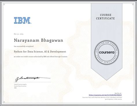 Sai Bhagawan Narayanam On Linkedin Coursera Datascience Python