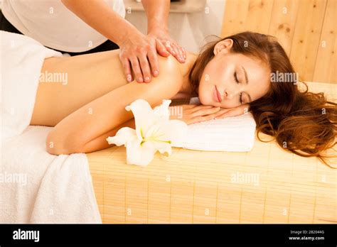 Body Care Spa Body Massage Treatment Woman Having Massage In The Spa