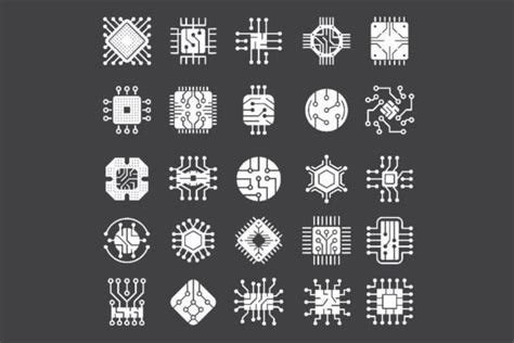 Micro Scheme Icon Cpu Electrical Graphic By Onyxprj Art · Creative Fabrica