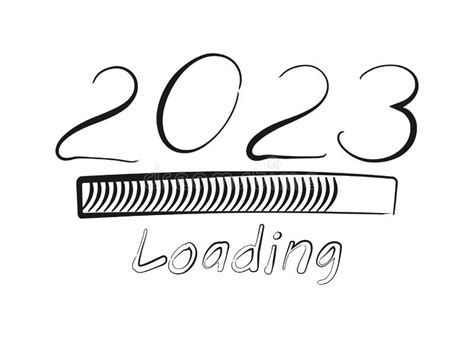 Progress Bar In Doodle Style Vector Illustration Hand Drawn Loading