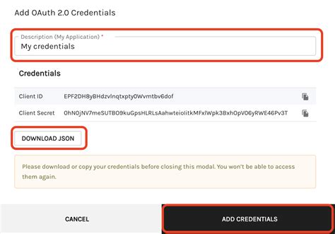 Creating And Managing Credentials