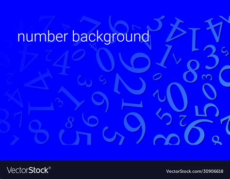 Mathematics Background Different Numbers Vector Image