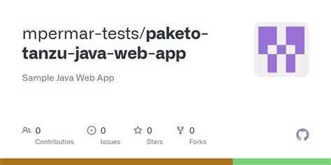 Github Mpermar Testspaketo Tanzu Java Web App Sample Java Web App