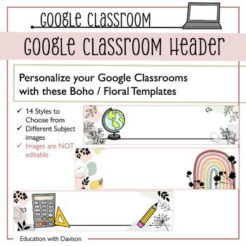 Google Classroom Header Template By Education With Davison TPT