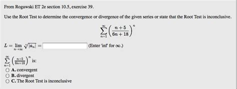 Solved From Rogawski Et 2e Section 10 5 Exercise 11 Apply