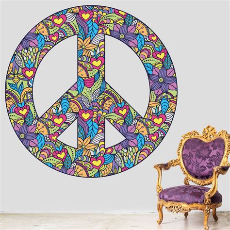 Autocollant Peace And Love Design Zone Stickers