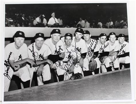 Lot Detail New York Yankees Legends Multi Signed Black And White Photo