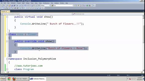 inclusion polymorphism in c tamil youtube
