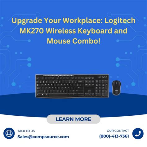Experience Seamless Wireless Connectivity And Reliable Performance With The Logitech Mk270