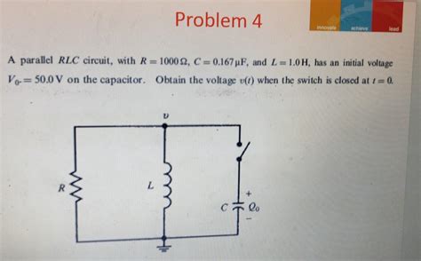 solved a parallel rlc circuit with r 1000Ω c 0 167μf and