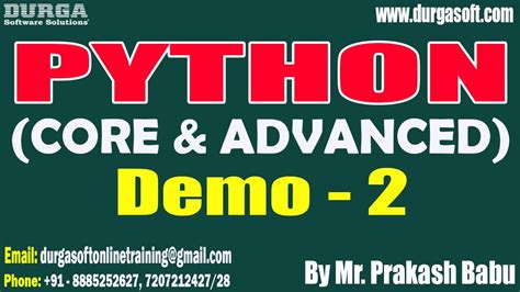 python tutorials demo 2 by mr prakash babu on 22 11 2023 7am