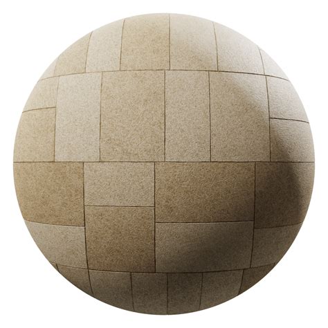Geometric Rectangular Acoustic Tile Texture Beige Poliigon