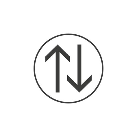 Arrow Down Up Icon Illustration Flat Design Vector Art At Vecteezy