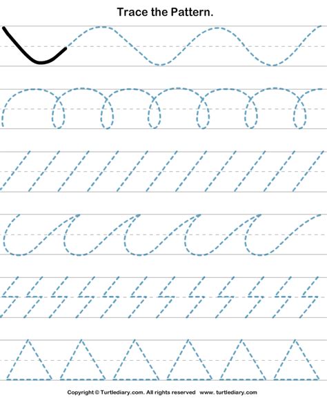 Trace The Given Patterns Turtle Diary Worksheet