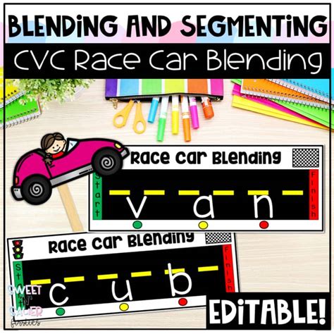 Editable Hands On Blending And Segmenting Cvc Word Families Tpt