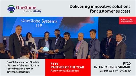 Oneglobe On Linkedin Oracle Autonomousdatabase Oraclepartnernetwork Oneglobe Awards