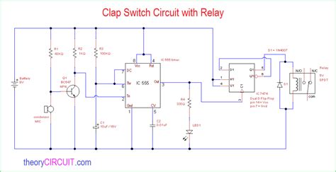 Clap Switch Circuit With Relay
