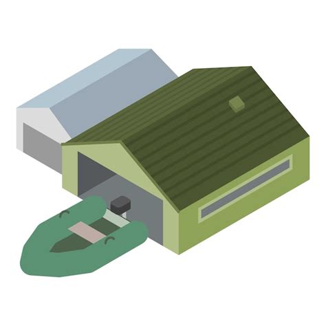 Premium Vector Inflatable Boat Icon Isometric Vector Modern Inflatable Boat With Motor Garage