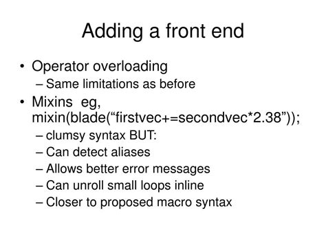 Ppt Generating Truly Optimal Code Using A Metaprogramming Library Powerpoint Presentation Id