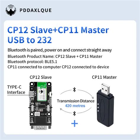 DX CP12兼容Android ios主 从蓝牙到RS232串行适配器转换器内置BLE 5 1蓝牙模块 Alibaba com