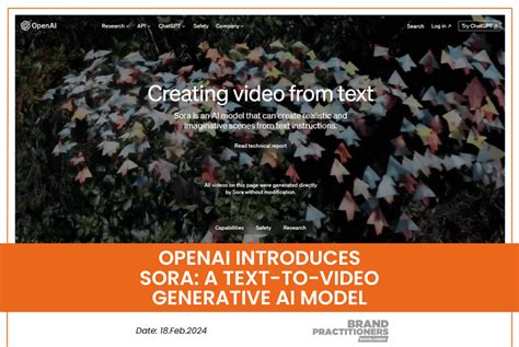 Openai Introduces Sora A Text To Video Generative Ai Model Brand Practitioners Keep Exploring