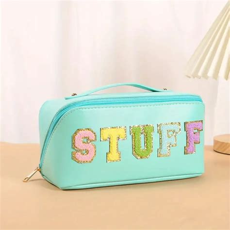 Козметична с лепенки от шенил водоустойчива за Temu Bulgaria