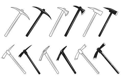 Premium Vector Axe Silhouette Bundle Pick Axe Vector Bundle Axe Clipart Bundle Pick Axe
