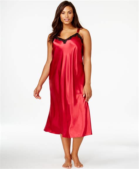 Plus Size Long Satin Nightgowns Ibikinicyou