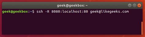 ssh port forwarding tunneling in linux get gnu
