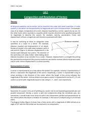 Lab Vectors Pdf PHYS Fall Lab Composition And Resolution Of Vectors Theory All