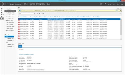 Windows Server 2012 Ipam Feature Unblock Ipam Access Error Recomended Action Server Fault