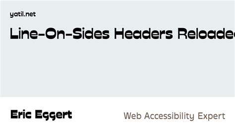 Line On Sides Headers Reloaded Eric Eggert