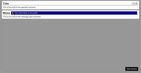Sub Elements Codesandbox