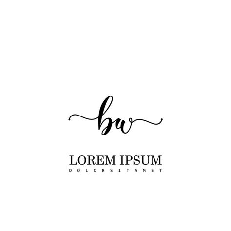 Bw Initial Handwriting Template Design 27743906 Vector Art At Vecteezy