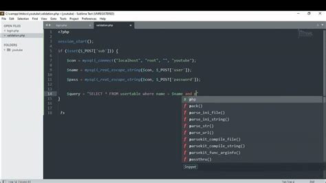 Login Logout System With Php Mysql Youtube