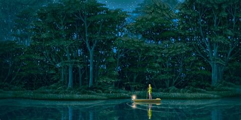 밤 숲과 보트에 혼자 남자 초현실적 인 그림은 외롭고 외로움 개념을 희망합니다 자연 회화 일러스트레이션 개념미술 상상력 예술 숲에 대한 스톡 벡터 아트 및 기타 이미지