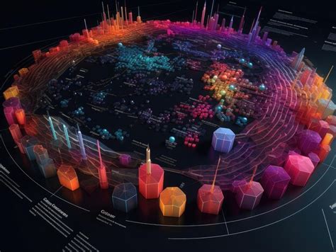 Premium Photo Innovative 3d Data Visualization Chart