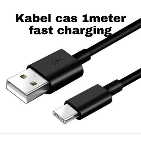 Jual Kabel Cas Charge Type C Fast Charging Usb A Meter Shopee Indonesia