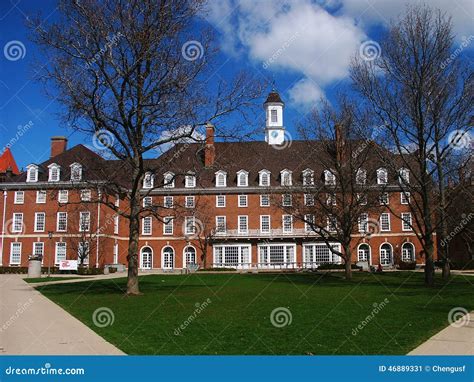 UIUC Quad Building Blue Sky And Tree Stock Image Image Of Clock Bell