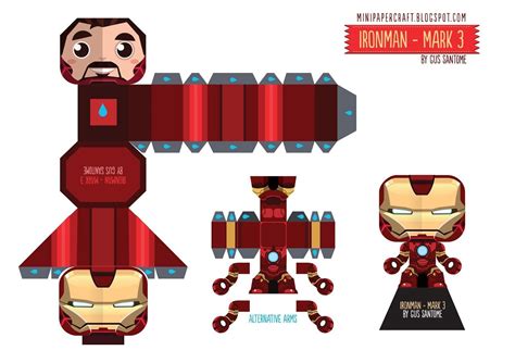 Vegeta Papercraft Mini Papercraft Ironman Mark 3 Manualidades